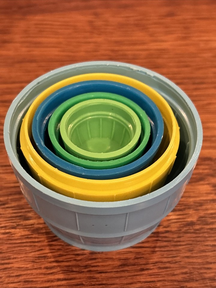 VTG Stacking Nesting Barrel 5 Plastic Childs Activity Educational Toy ...