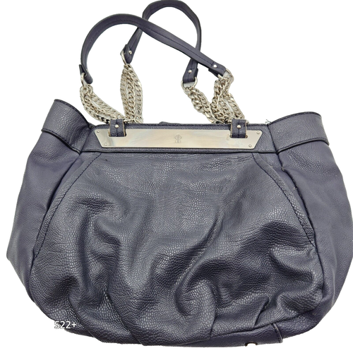 J LO Jennifer Lopez Purse Handbag Gray Slate Logo Lining Heavy Quality ...