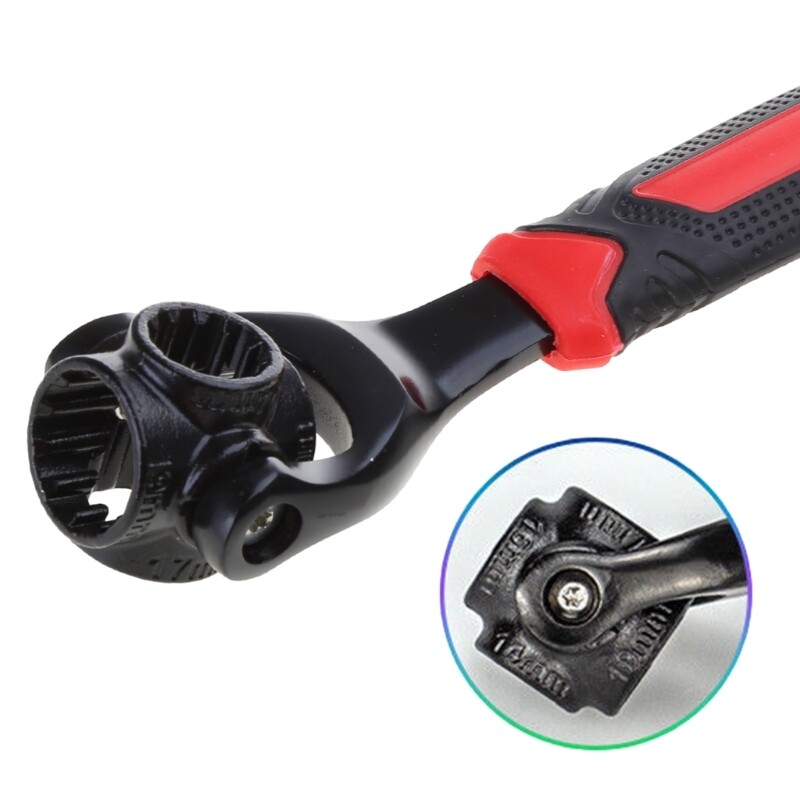 Multifunctional Ratchet Socket Wrench 360 Rotate Head 8 in for Bike Car ...