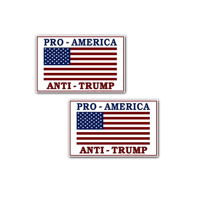 PRO AMERICA Anti TRUMP Decals USA BUMPER STICKER 2 PACK 6" wide | eBay