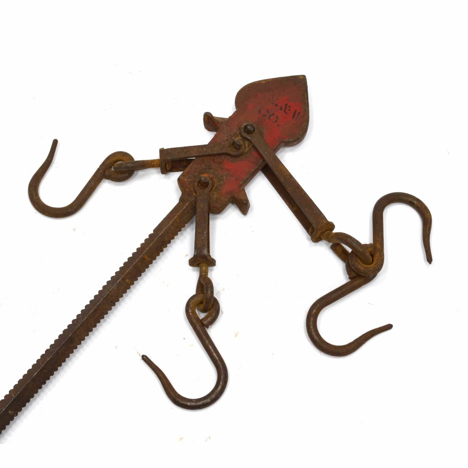 Vintage CAST IRON STEELYARD SCALE / BEAM BALANCE 0-150 Range w ...