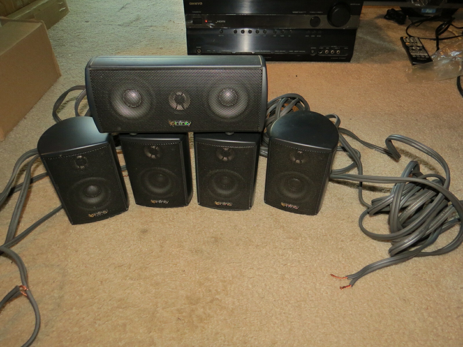 ONKYO TX-SR 605 / SA605 Amplifier Receiver & Infinity TSS-450 speakers ...