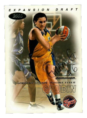 "Indiana Fever" Gordana Grubin Hand Signed FLEER 2000 Expansion Card ...