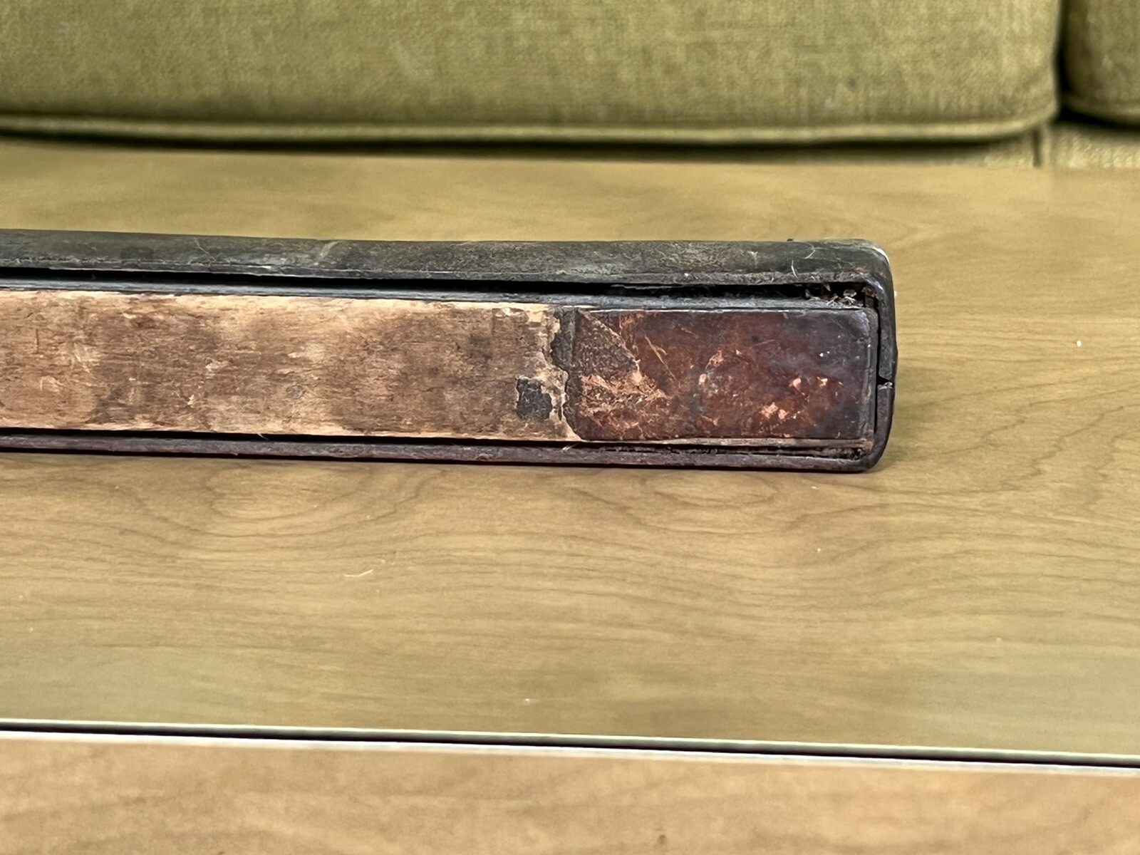 Antique Straight Razor Brown Leather Hone Sharpening Strop Vintage ...