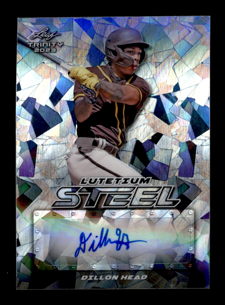 2023 Leaf Trinity S-DH1 Dillon Head Lutetium Steel Silver Crystal Auto 2/10 | eBay