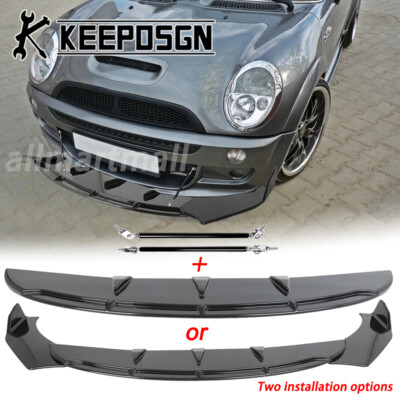 For Mini Cooper F56 R56 R53 JCW Front Bumper Lip Splitter Spoiler Body ...