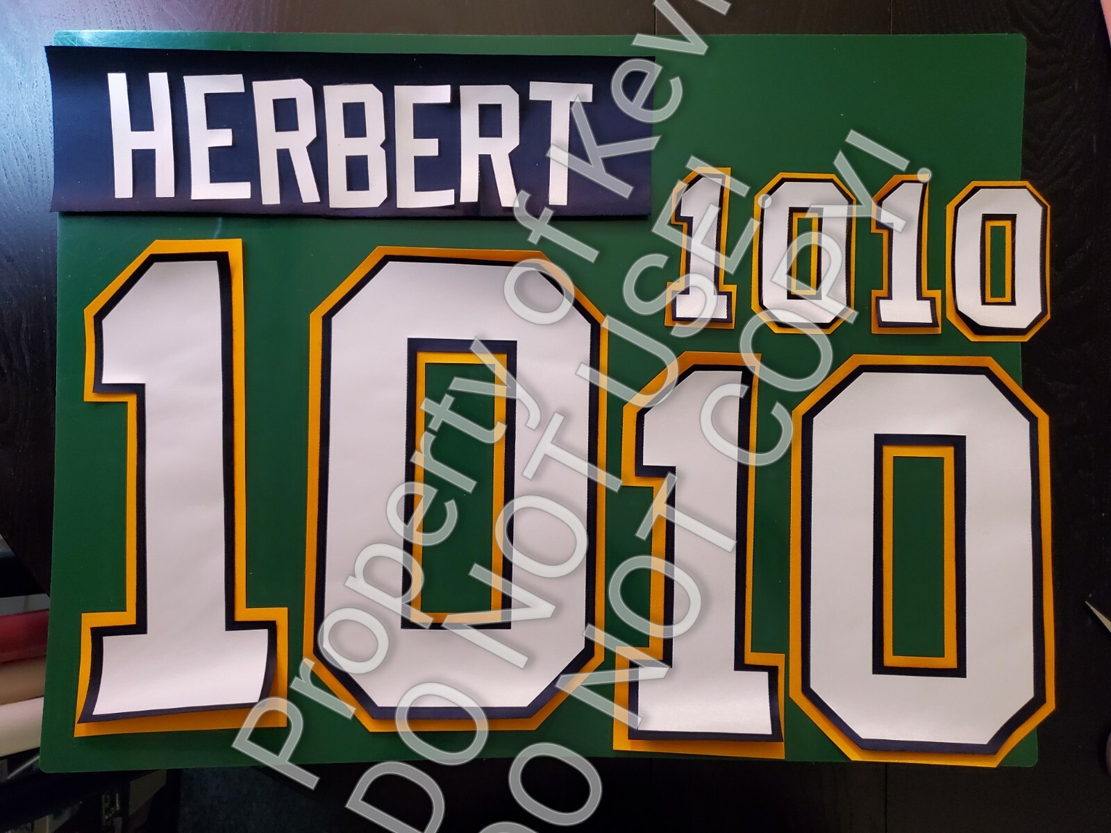 Green Bay Packers Lettering Number Custom Kit UNSEWN ANY Year Name for ...
