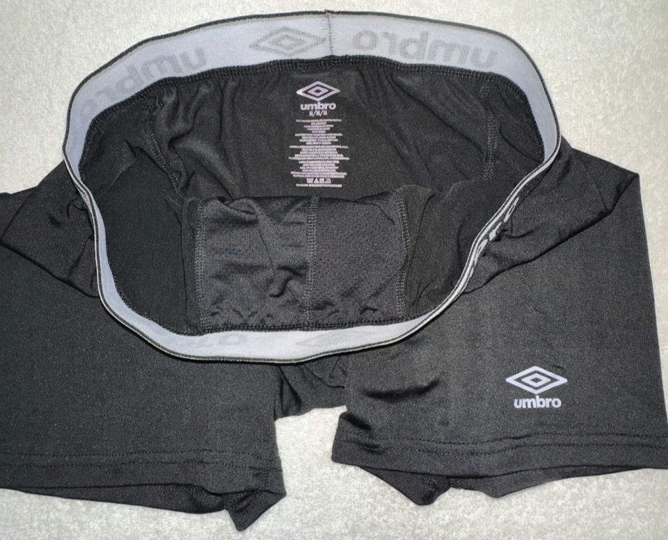 Umbro Men's Medium Solid Black Vented Athletic Boxer Brief | eBay