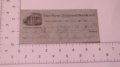 Vintage First National Bank Check April 20 1950 | eBay