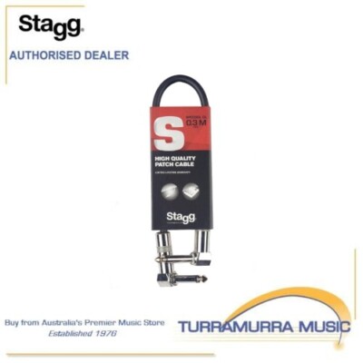 Stagg Instrument Patch Cable S Series - 10cm - Pack of 3 | eBay Australia