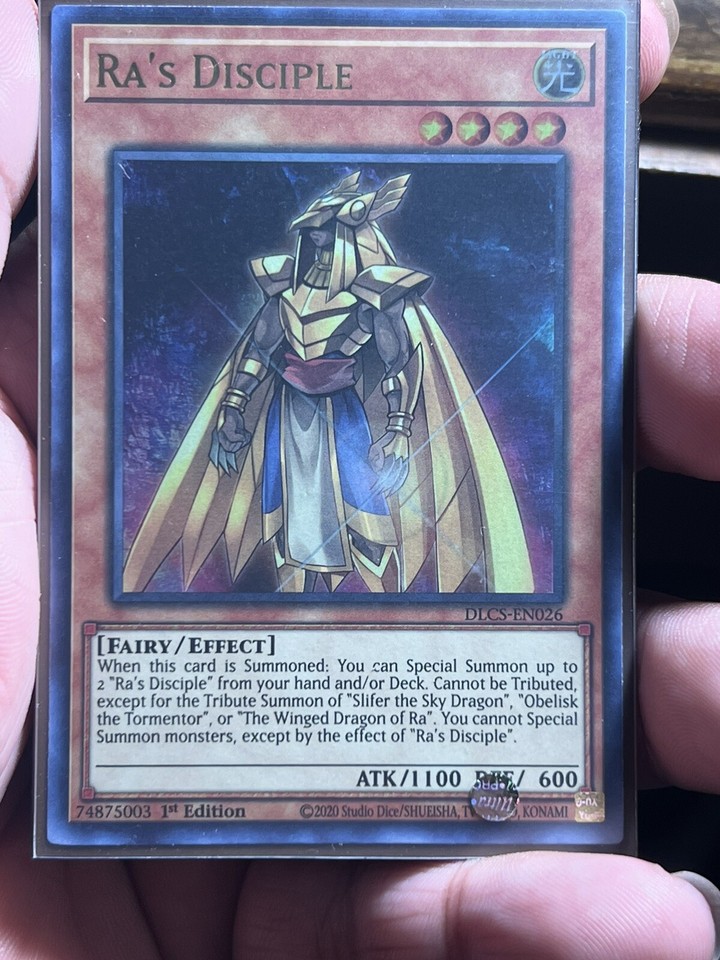 Yu-Gi-Oh! Ra's Disciple mint ultra rare gold 1st ed DLCS-EN026 | eBay