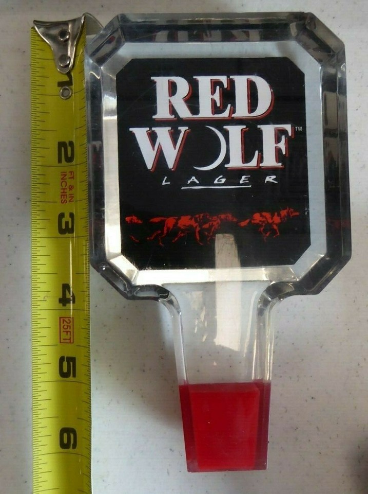 Anheuser-Busch Red Wolf lager beer tapper handle tap taps tappers | eBay