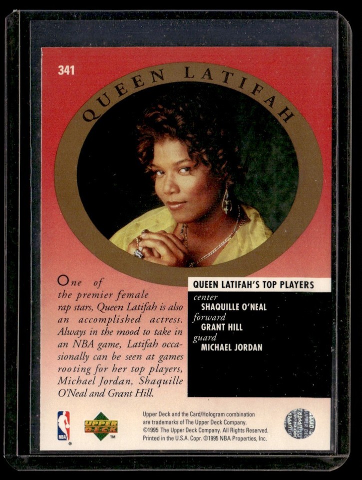 1995-96 Queen Latifah Michael Jordan/Queen Latifah Chicago Bulls #341 ...