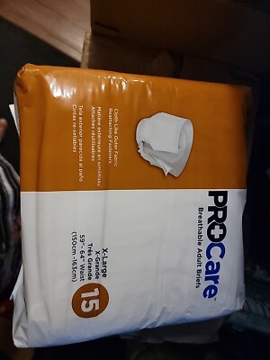 4 Pack NEW PROCare Protective Underwear/Adult Diaper X-Large 15 Count ...