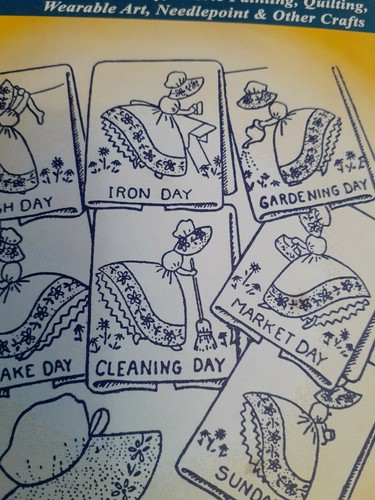 Transfer Pattern Aunt Marthas Colonial Bonnet Girl 3553 Embroidery ...