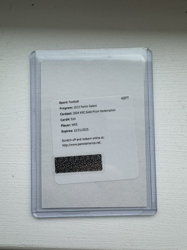 2023 Panini Select Xavier Worthy XRC Gold Prizm Redemption, Card# 514 ...