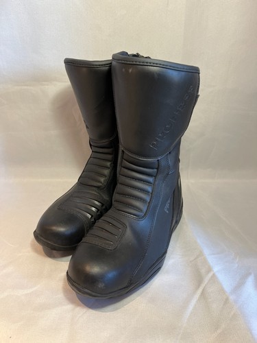 Profirst Motorcycle Boots Size UK 9 Black Waterproof Racing Motorbike ...