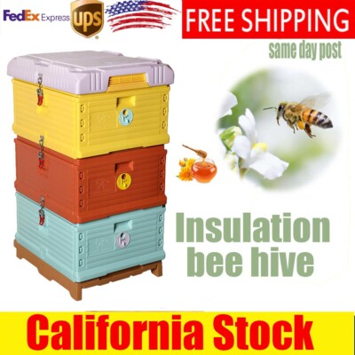 Double Insulated PVC Bee Hives House Boxes Beekeeping Equipment ...
