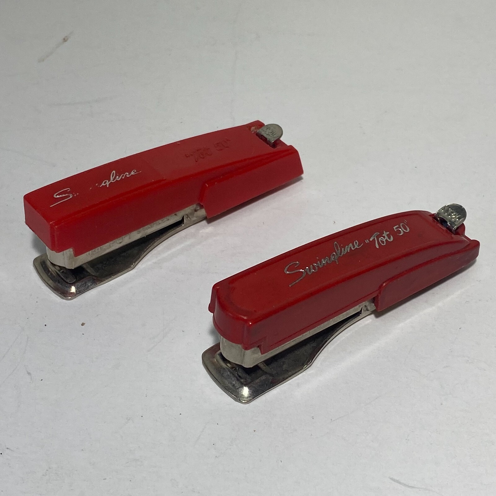 Vintage Swingline Tot 50 Red Mini Staplers Long Island NY USA Lot of 2 ...