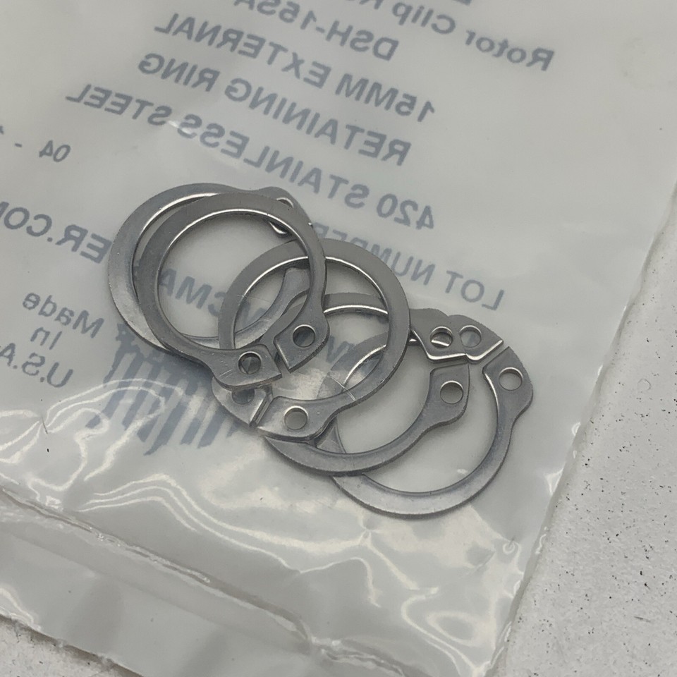 (10pcs) 15mm External Rotor Clip Retaining Ring 420 Stainless Steel ...