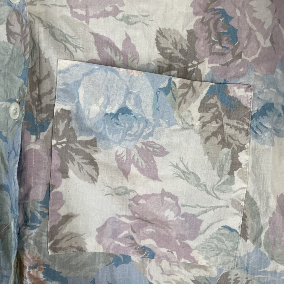 Vintage Floral Button Up Shirt Size Medium Y2K | eBay