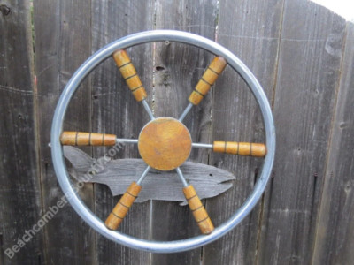 Authentic 18 inch Chrome & Wood Boat Wheel -(XR8-1416) | eBay