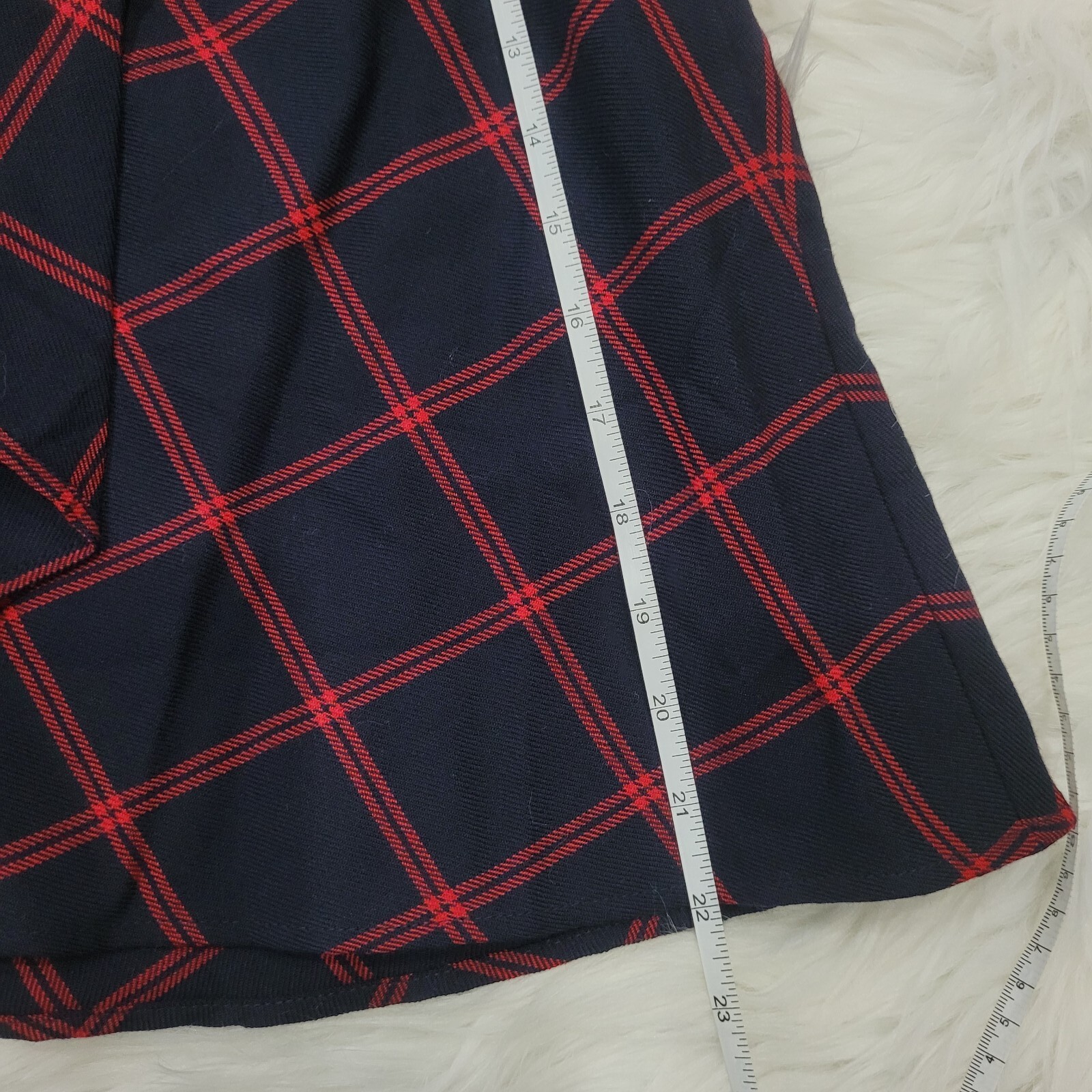 Brooks Brothers Red Fleece Navy Plaid Ruffle Skirt 12 | eBay