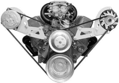 Alan Grove Small Block Chevy Vortec AC Air Compressor Bracket Pass Side ...