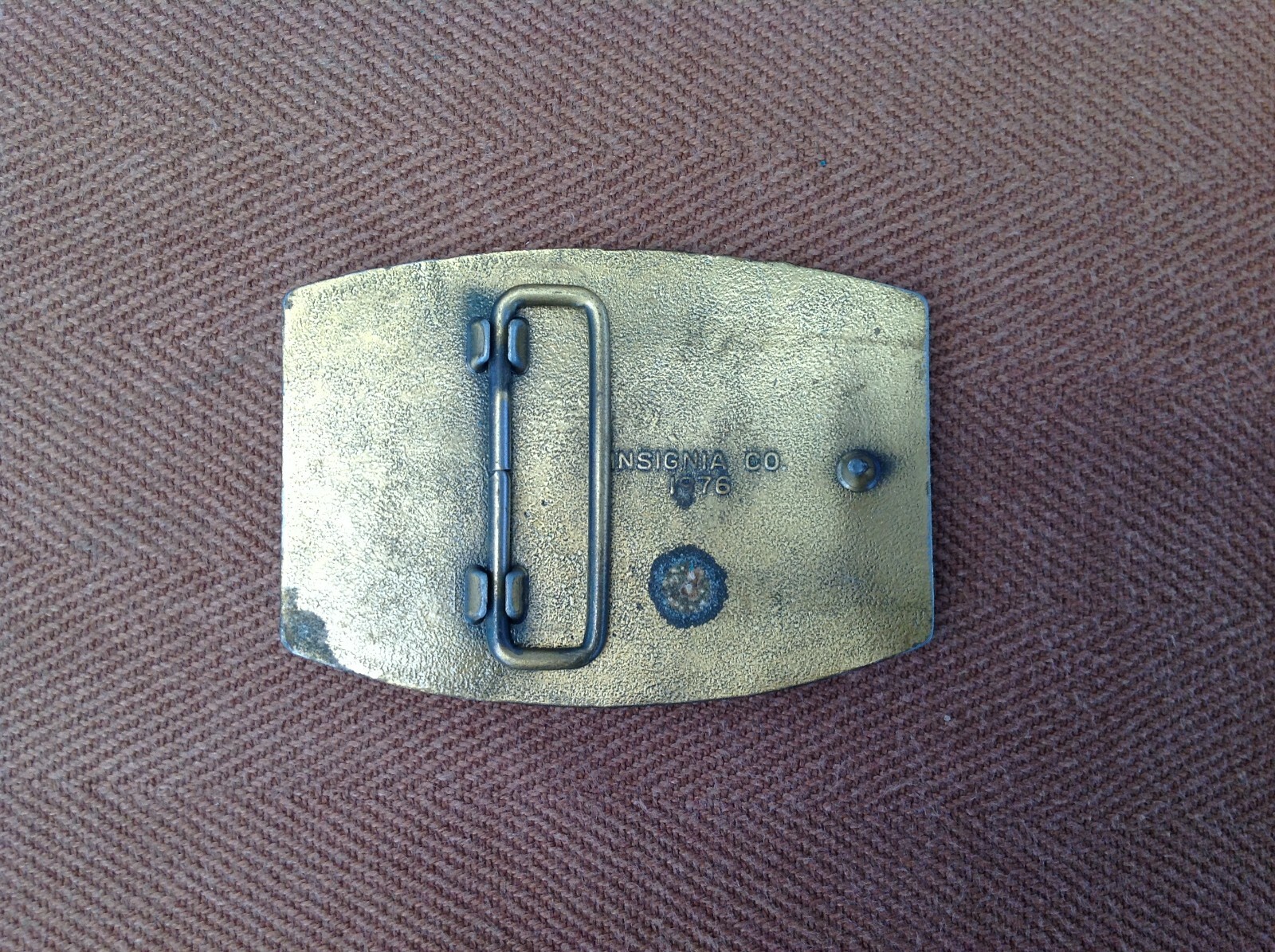 Insignia 1976 Brass Jesus Fish & Cross Belt Buckle - Gem