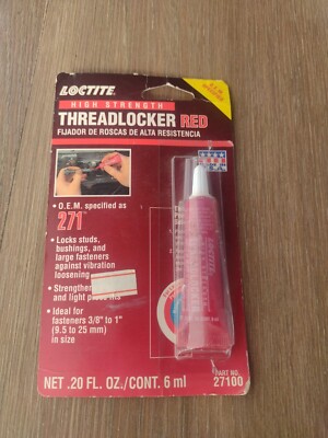 Loctite Nut & Bolt Threadlocker Red 271 Permanent Heavy Duty Adhesive ...