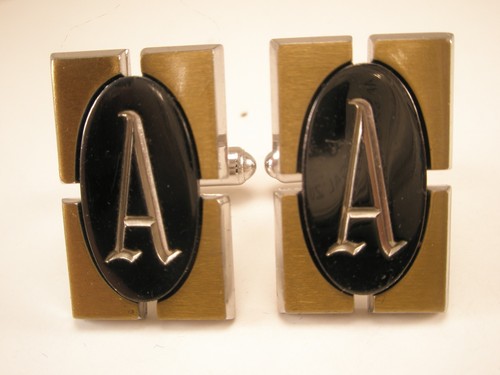 A Monogram Initial Letter Vintage HICKOK Cuff Links arlin arthur archie ...