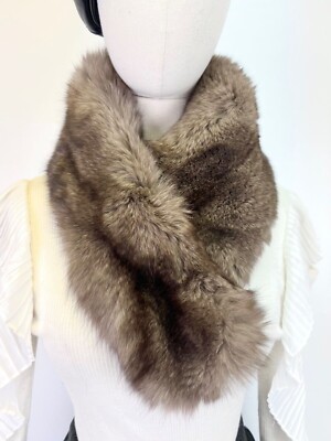 New 100% Handmade Genuine Fox Fur Collar Scarf Neck Warmer - B | eBay