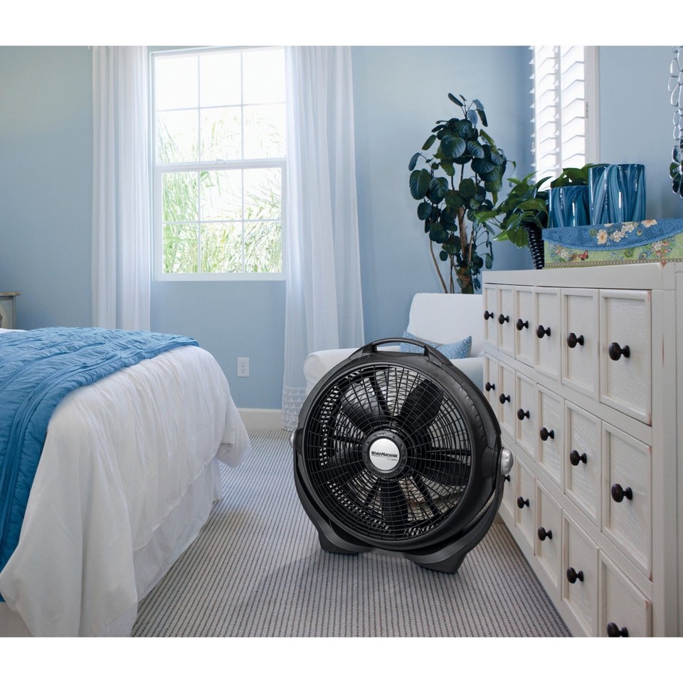 Lasko Wind Machine 20" 3-Speed Air Circulator Floor Fan, Black, A20302 ...