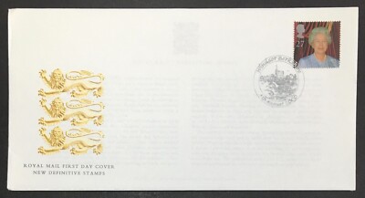 GB QEII Unaddressed 2000 FDC HM The Queen 27p Stamp Silver FDI Windsor ...