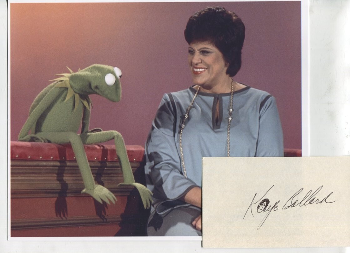 kermit the frog with KAYE BALLARD signed AUTOGRAPH 9230 | eBay