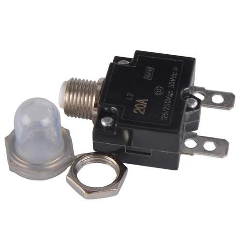 20Amp Push Button Manual Reset Thermal Circuit Breaker Overload Switch ...