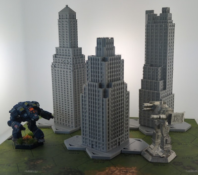 Skyscraper set hex 6mm terrain FAST SHIP|Alternate Wargaming Miniature ...