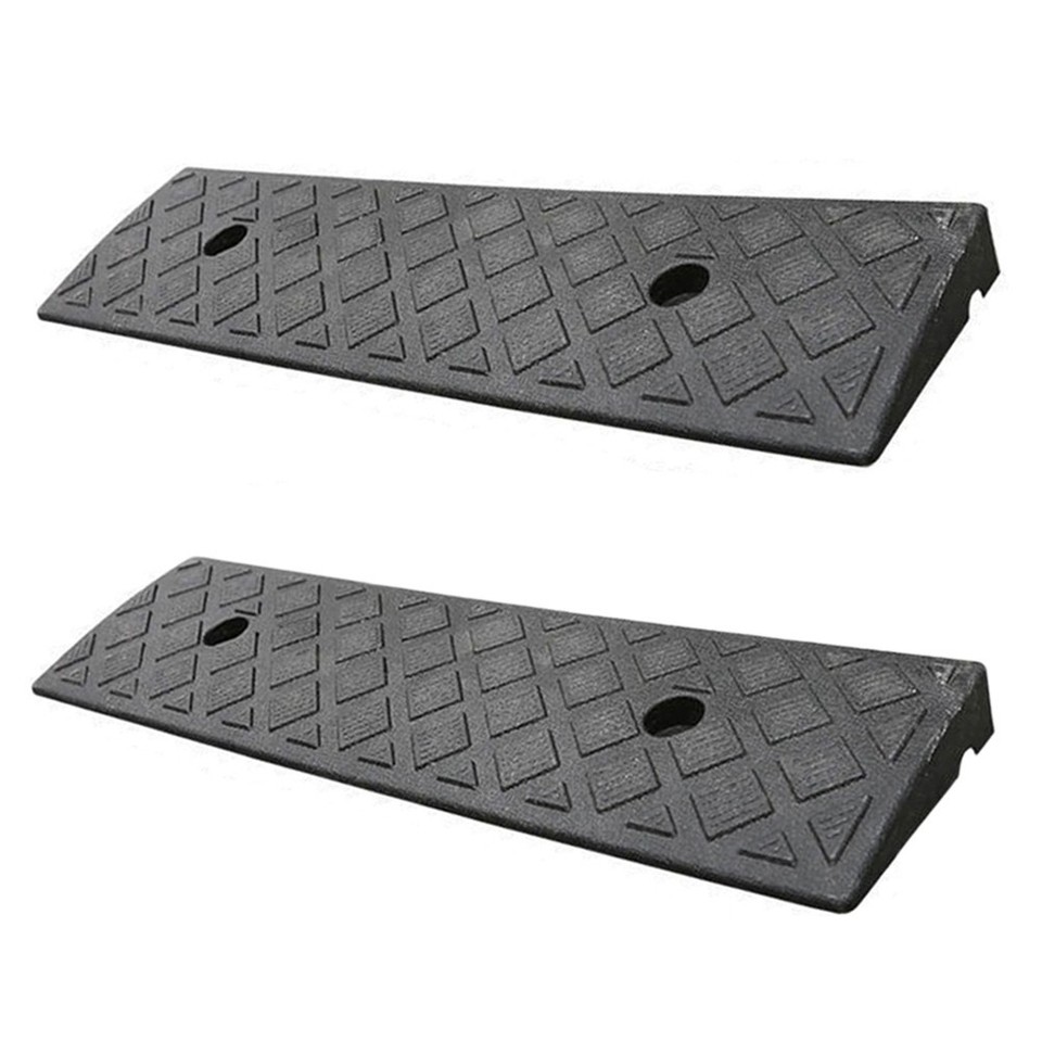 2PCS Plastic Kerb Ramp Non-Slip Threshold Ramp 30mm Height for Cars ...