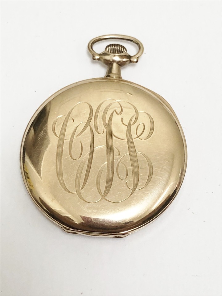 EARLY 1900s HOWARD MENS GOLD 17 JEWELED POCKET WATCH BEAUTIFUL WORKING ...