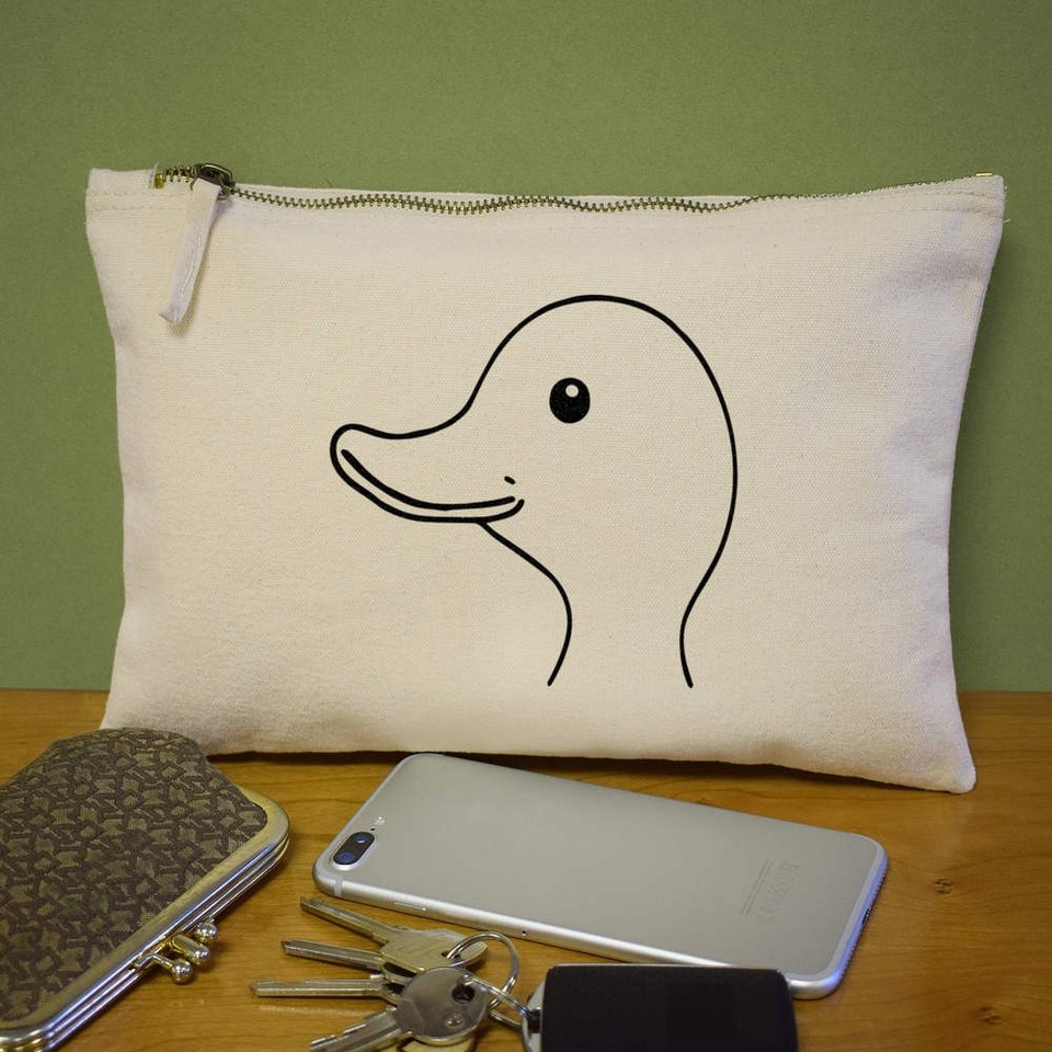 'Rubber Duck Head' Canvas Clutch Bag / Accessory Case (CL00041577) | eBay