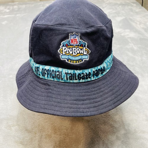 Vintage NFL Pro Bowl Hawaii Bucket Hat Navy 100% Cotton Tailgate Party ...