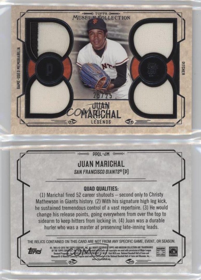 2015 Topps Museum Collection 25/25 Juan Marichal #PPQL-JM HOF 0b0 | eBay