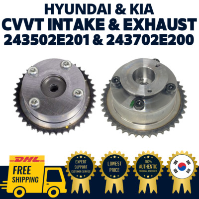 GENUINE OEM Hyundai Kia CVVT Intake Exhaust Gear Sprocket Timing ...