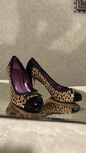 Coach Poppy Patent Cap Toe Cheetah Print Pumps | eBay