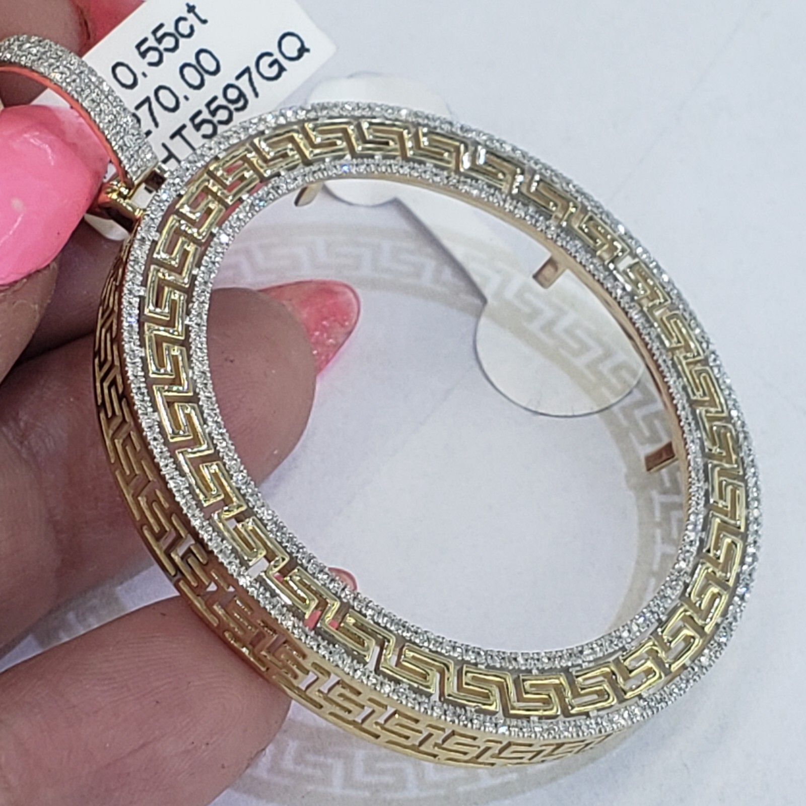 Real Diamond 14k solid gold 50 pesos centenario Coin Bezel Frame ...