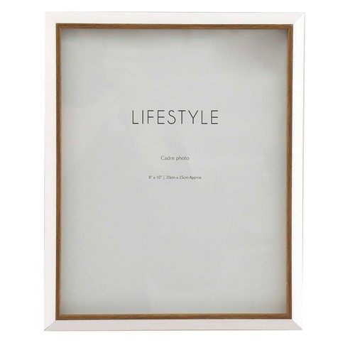 5-Piece Natural White Photo Frame Set | Wooden Wall Mounted Multi ...