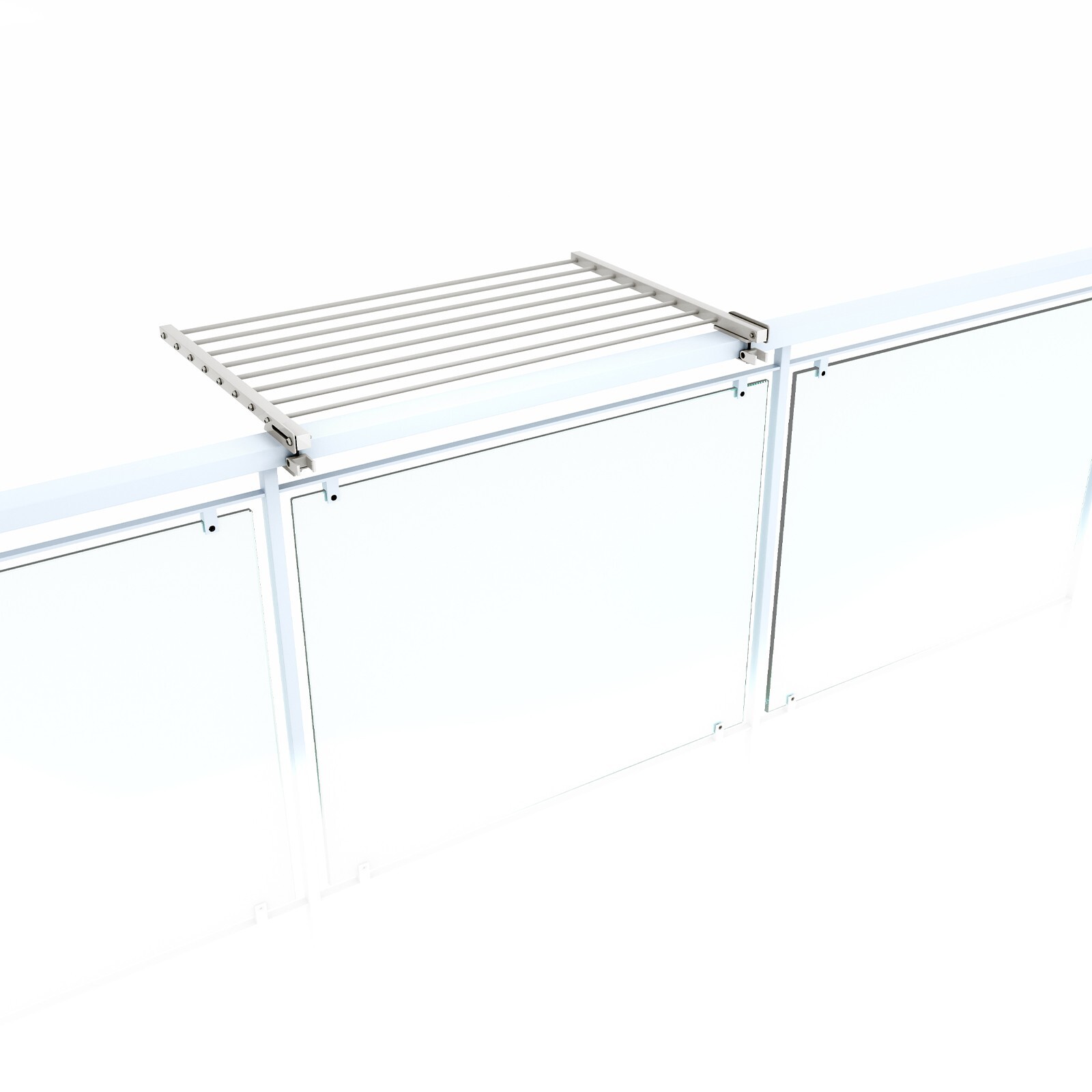 Balcony Foldable Clothes Drying Rack for Terraces Balconies Railings ...