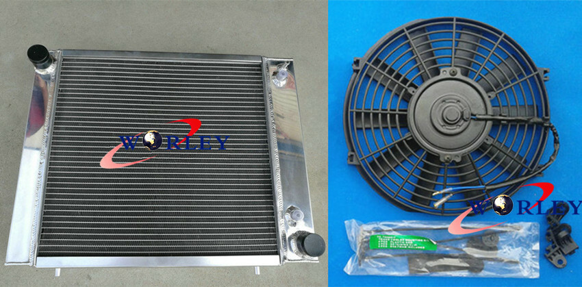 Aluminum radiator + fan for Land Rover Defender & Discovery & Range ...