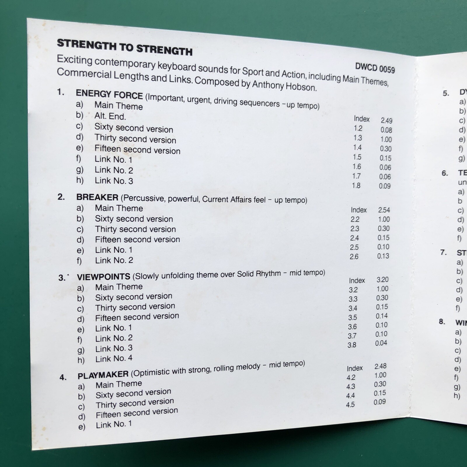 Anthony Hobson STRENGTH TO STRENGTH DeWolfe Electro Library Soundtrack ...