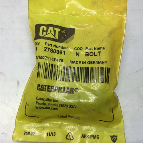 Caterpillar Bolt 278-0361 CAT 2780361 | Genuine OEM